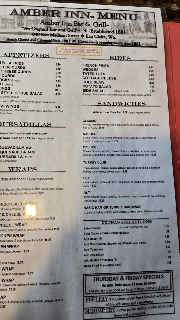 Amber Inn Bar & Grill - Bar & grill in Eau Claire, WI